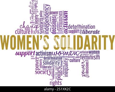 Women's Solidarity word cloud conceptual design isolated on white ...
