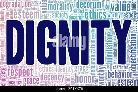 Dignity word cloud concept. Collage made of words about dignity. Vector ...