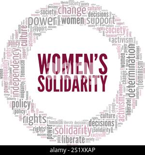 Women's Solidarity word cloud conceptual design isolated on white ...