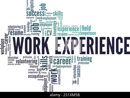 Work Experience word cloud conceptual design isolated on white ...