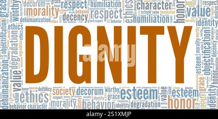 Dignity word cloud concept. Collage made of words about dignity. Vector ...
