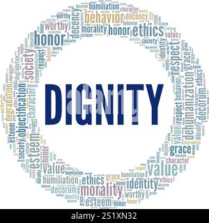 Dignity word cloud concept. Collage made of words about dignity. Vector ...
