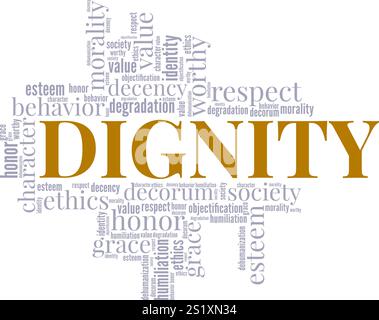Dignity word cloud concept. Collage made of words about dignity. Vector ...