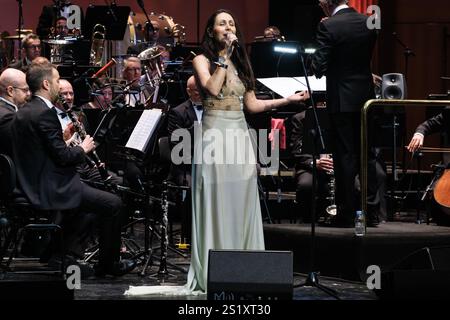 Spanish singer Clara Montes performs at Christmas concert at Madrid's ...