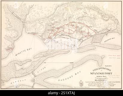 Siege operations at Spanish Fort, Mobile Bay : by the U.S. forces under ...