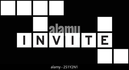 Alphabet letter in word dinner on crossword puzzle background Stock ...