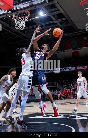 Arizona forward Tobe Awaka (30) dunks the ball during the second half ...