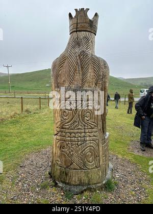 Uig Chessmen sculpture commermorating the Lewis Chessmen discovery ...