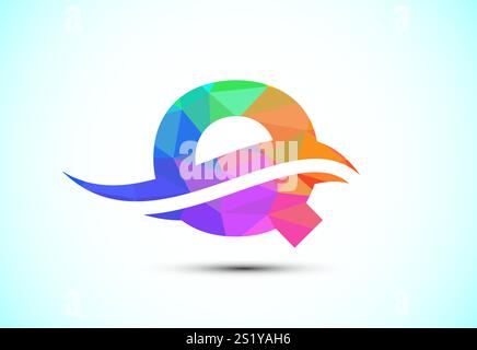 English alphabet with swoosh or ocean wave logo design. Graphic ...