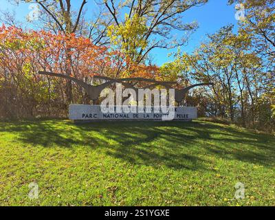 A sign at Point Pelee national park in southern Ontario, the most ...