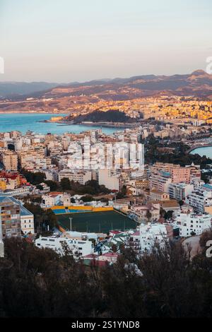 view of the city of ceuta and its two bays Stock Photo - Alamy