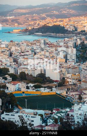 view of the city of ceuta and its two bays Stock Photo - Alamy