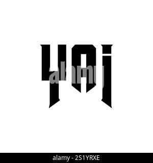 YAI letter logo design for technology company. YAI logo design black ...