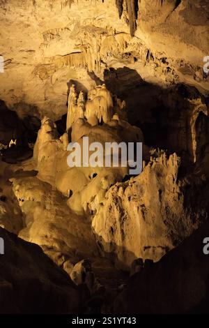 Stalagmite towers in Grottes de Betharram feature stunning geological ...