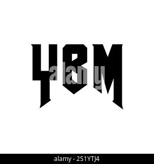 YBM letter logo design for technology company. YBM logo design black ...