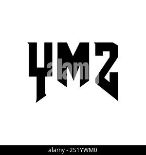 YMZ letter logo design for technology company. YMZ logo design black ...