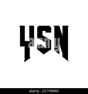 YSN letter logo design for technology company. YSN logo design black ...