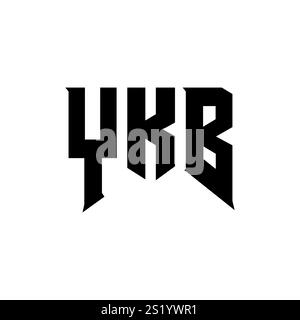 YKB letter logo design for technology company. YKB logo design black ...
