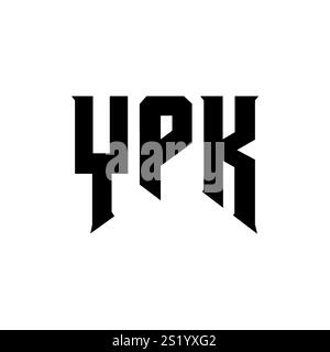 YPK letter logo design for technology company. YPK logo design black ...