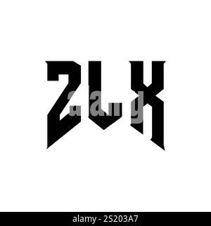 ZLX letter logo design for technology company. ZLX logo design black ...