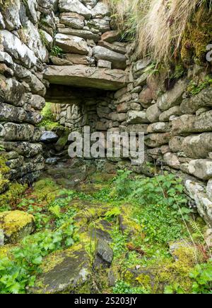 Entrance passageway in remains of Dun Ringill, Iron Age Hill Fort ...