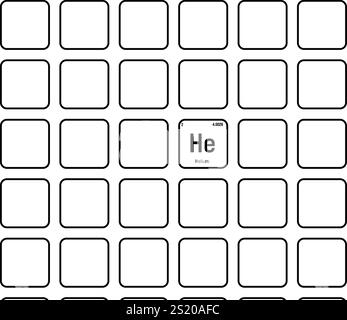 Hf Hafnium Chemical Element Periodic Table. Single vector illustration ...