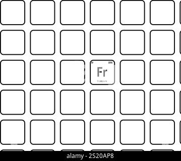 Fl Flerovium Chemical Element Periodic Table. Single vector ...