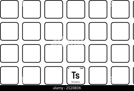 Tennessine symbol. Element number 117 of the Periodic Table of the ...