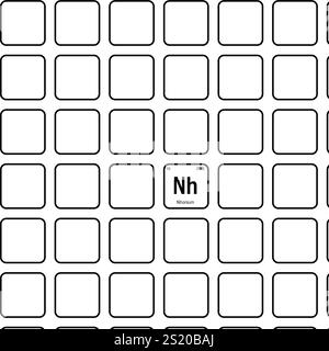 Nh Nihonium Chemical Element Periodic Table. Single element vector ...