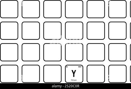 Yttrium symbol. Element number 39 of the Periodic Table of the Elements ...