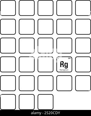 Roentgenium symbol. Element number 111 of the Periodic Table of the ...