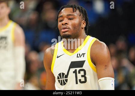 Utah Jazz guard Isaiah Collier (13) during the first half of an NBA ...