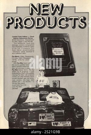 1982 Pac-Man Video Paraphernalia Merch Merchandise Ad Stock Photo - Alamy