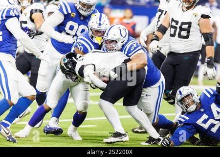 Indianapolis Colts defensive tackle Grover Stewart (90) runs a drill ...