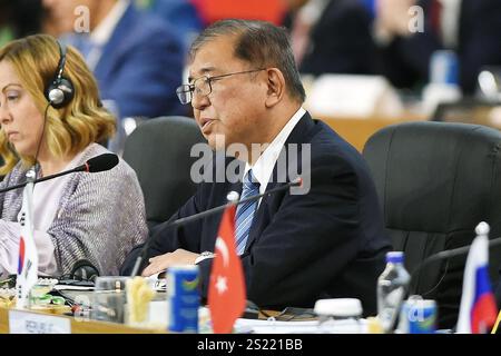 Japanese Prime Minister Shigeru Ishiba answers during a session of the ...
