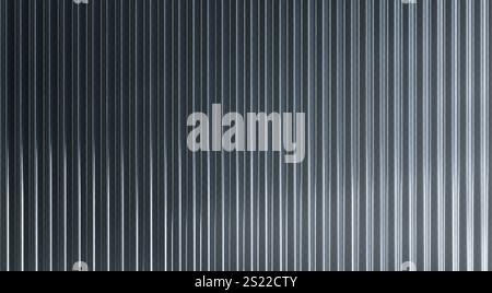 Ribbed glass surface with vertical metallic stripe pattern. Regular ...