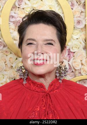 Ca. 05th Jan, 2025. Isabella Rossellini at arrivals for 82nd Golden ...