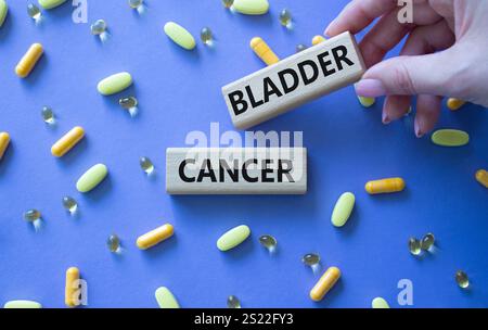 Bladder Cancer symbol. Concept word Bladder Cancer on wooden blocks ...