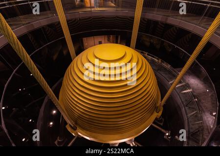Mass damper ball, Taipei 101 tower, Taiwan Stock Photo - Alamy