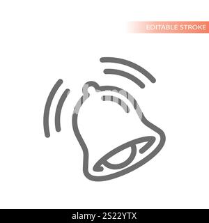 Notification alert Vector Line Icons. Mute, Notice, Notification Bell ...