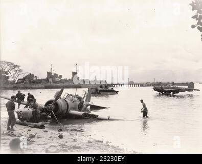 The Aichi E13A 'Jake,' a Japanese reconnaissance floatplane, captured ...