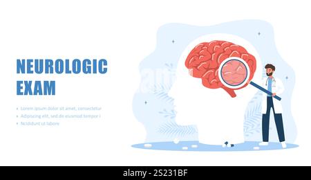 Neurology concept. Male doctor examine MRI scan. Brain disease ...