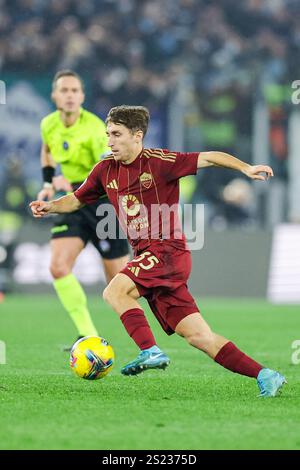 Tommaso Baldanzi of AS Roma during SS Lazio vs AS Roma, Italian soccer ...