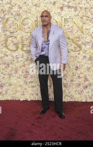 Ca. 05th Jan, 2025. Dwayne Johnson at arrivals for 82nd Golden Globe ...