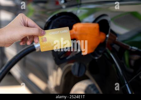 A credit card for fueling up at gas stations Stock Photo - Alamy