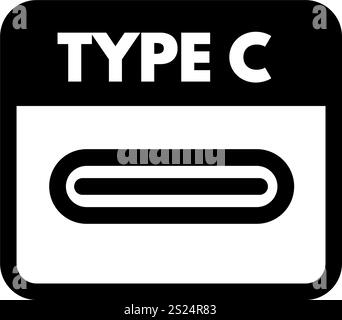 USB Type C connector designation - vector icon Stock Vector Image & Art ...
