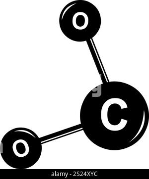 CO2 Chemical Formula vector Carbon Dioxide Molecule Model concept ...