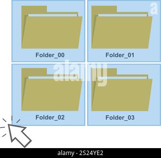 folder file with arrow cursor mouse Stock Vector Image & Art - Alamy