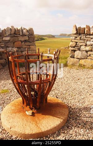 The An Suileachan monument at Reef, on the Isle of Lewis, outer ...