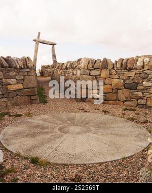 The An Suileachan monument at Reef, on the Isle of Lewis, outer ...
